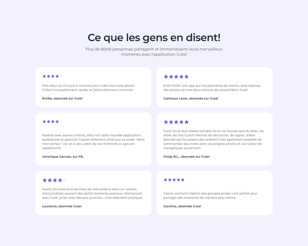 Application mobile et boutique Cute! | Cadeaux cutes pour tous | Cute!