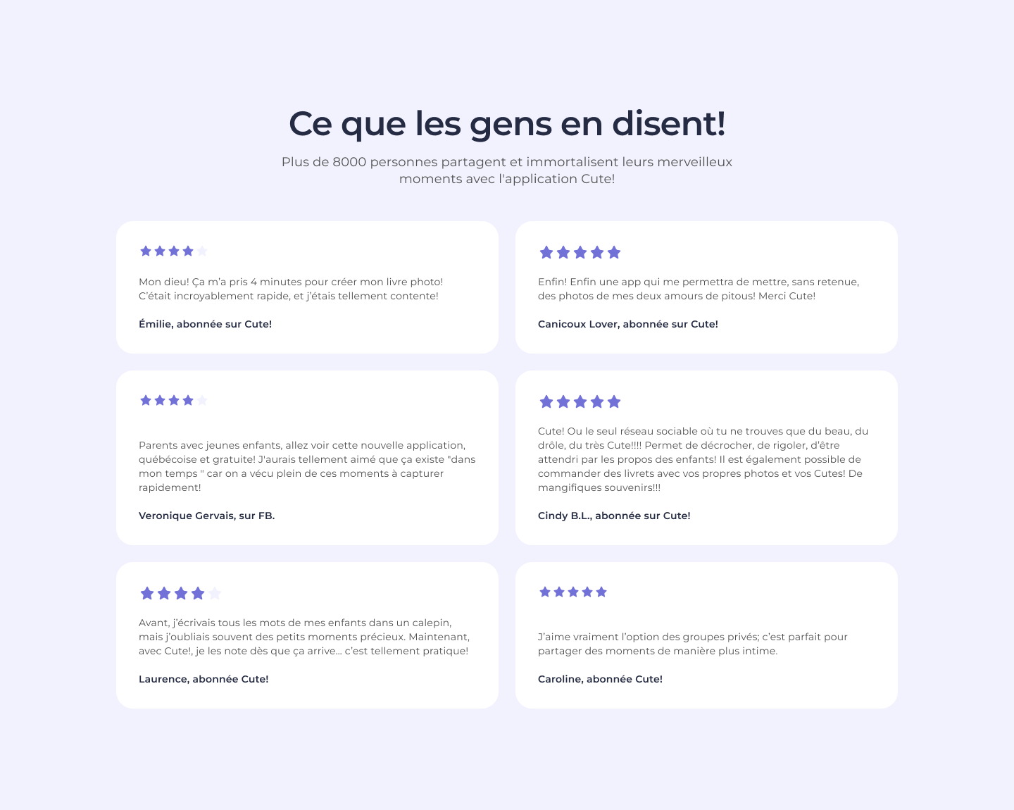 Application mobile et boutique Cute! | Cadeaux cutes pour tous | Cute!